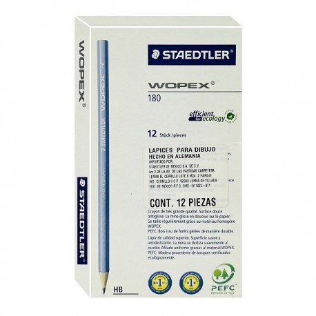 Lapiz Staedtler wopex hb mod. 180 con 12 piezas